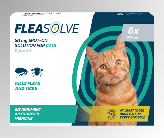 FleaSolve - Vet Strength Fipronil-based Flea Treatment for Cats - Naqua Ltd