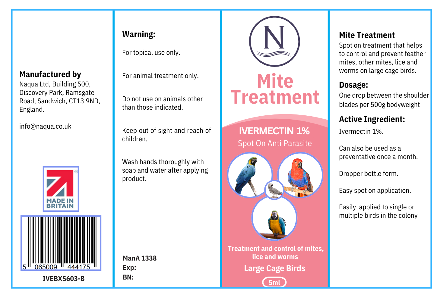 Large Bird Mite Treatments
