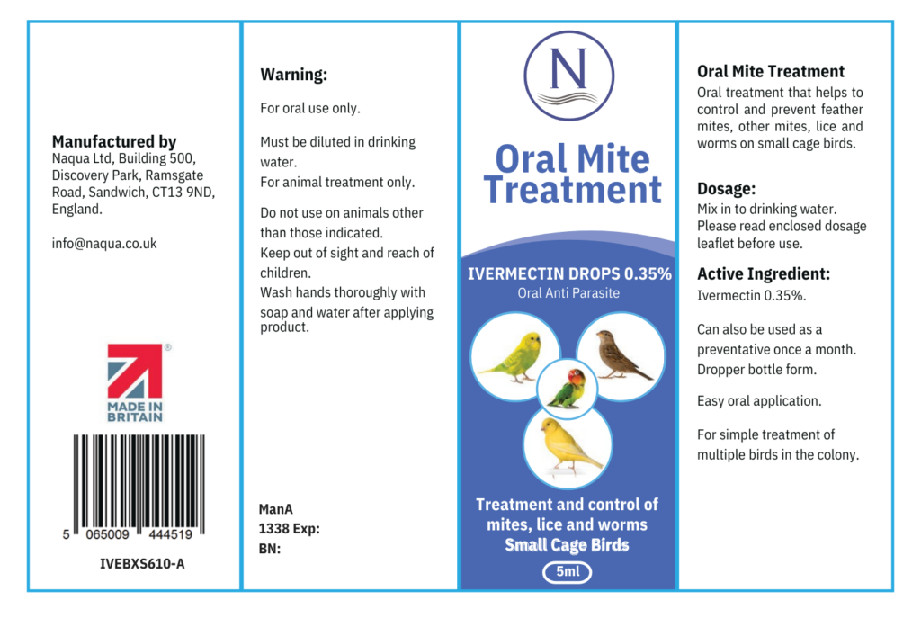 Oral Mite Treatment For Small Birds